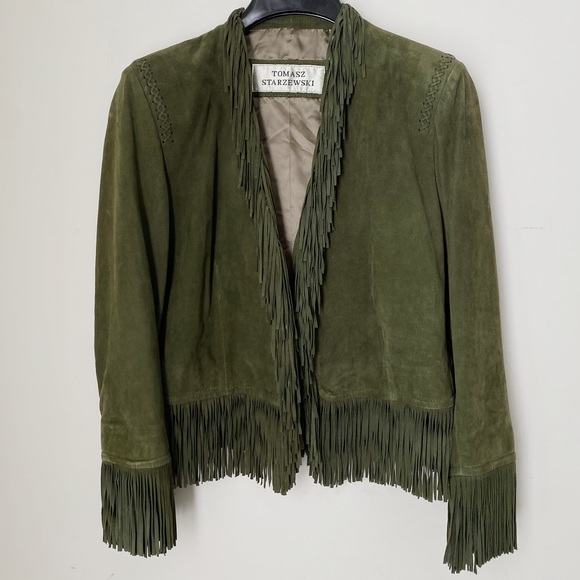 Tomasz Starzewski | Jackets & Coats | Designer Tomasz Starzewski Olive ...